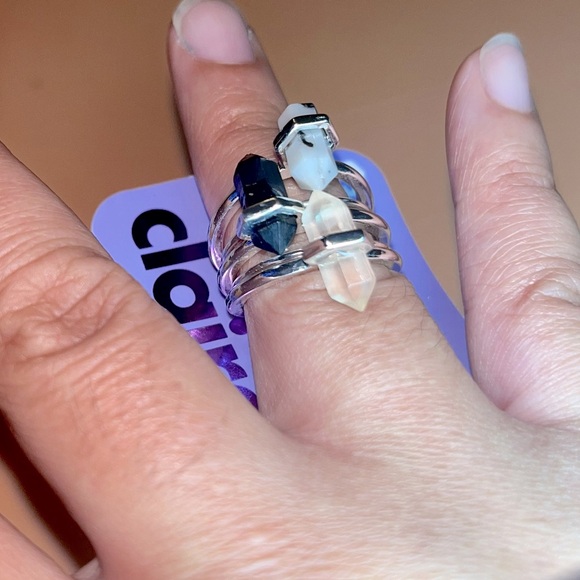 Claire's | Jewelry | New Crystal Stone Ring Set | Poshmark